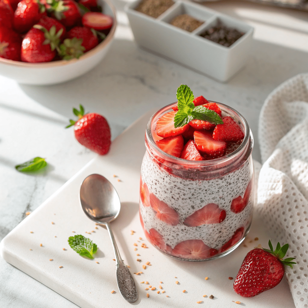 Low-Sugar Strawberry Chia Pudding Recipe | Healthy & Easy