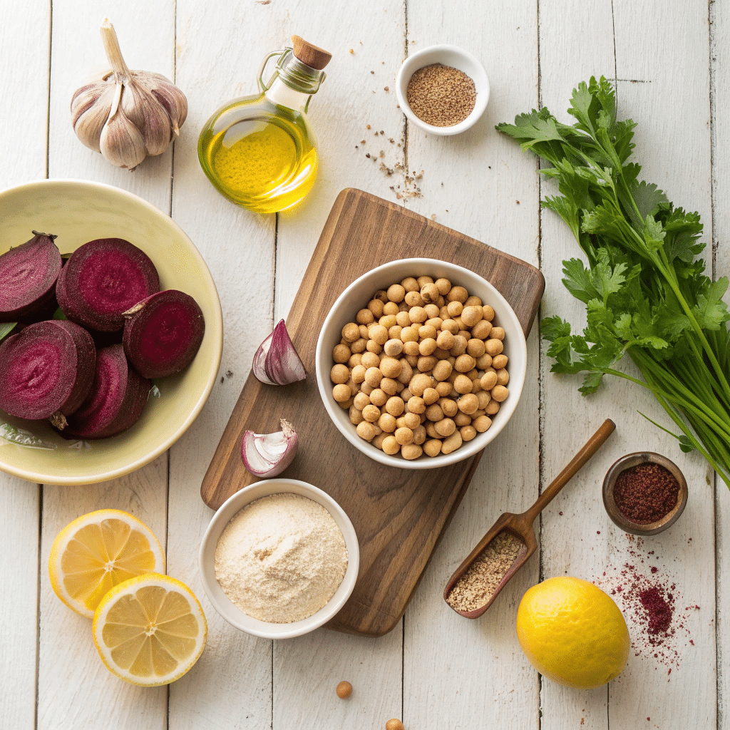 Roasted Beet Hummus with Crackers Recipe