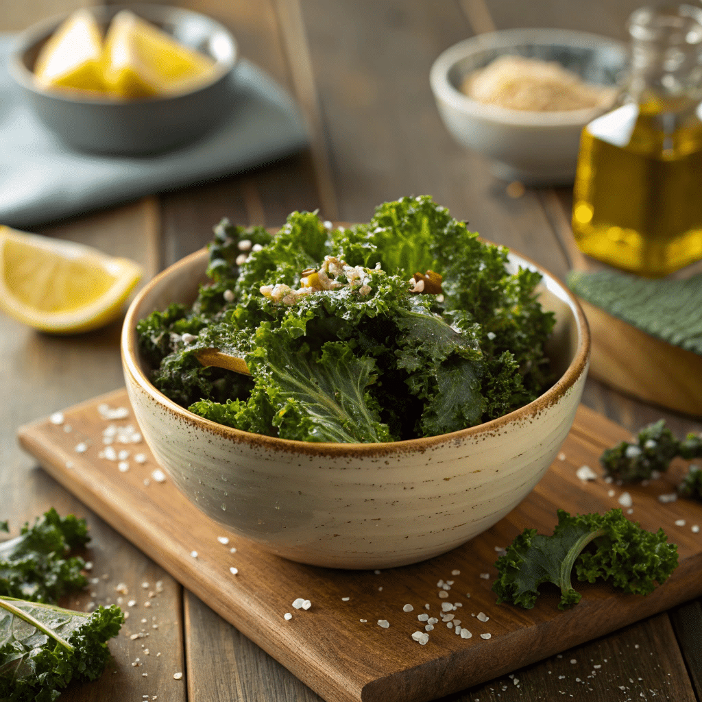 Baked Kale Chips Recipe – Crispy & Healthy Seasoned Snack