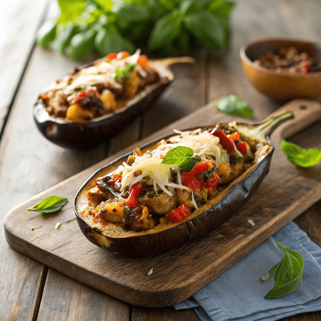 Low-Calorie Stuffed Eggplant Recipe