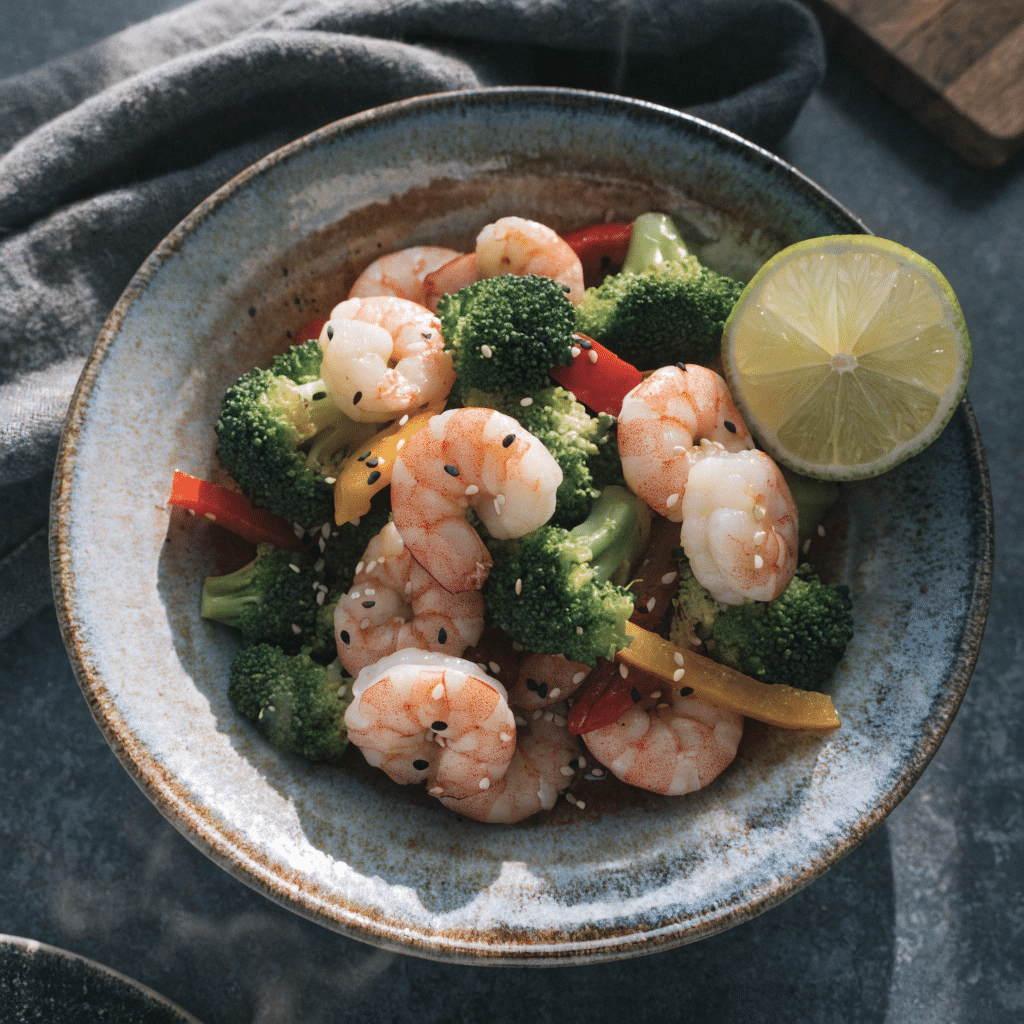 Shrimp Broccoli Protein Stir Fry | Easy High Protein Meal