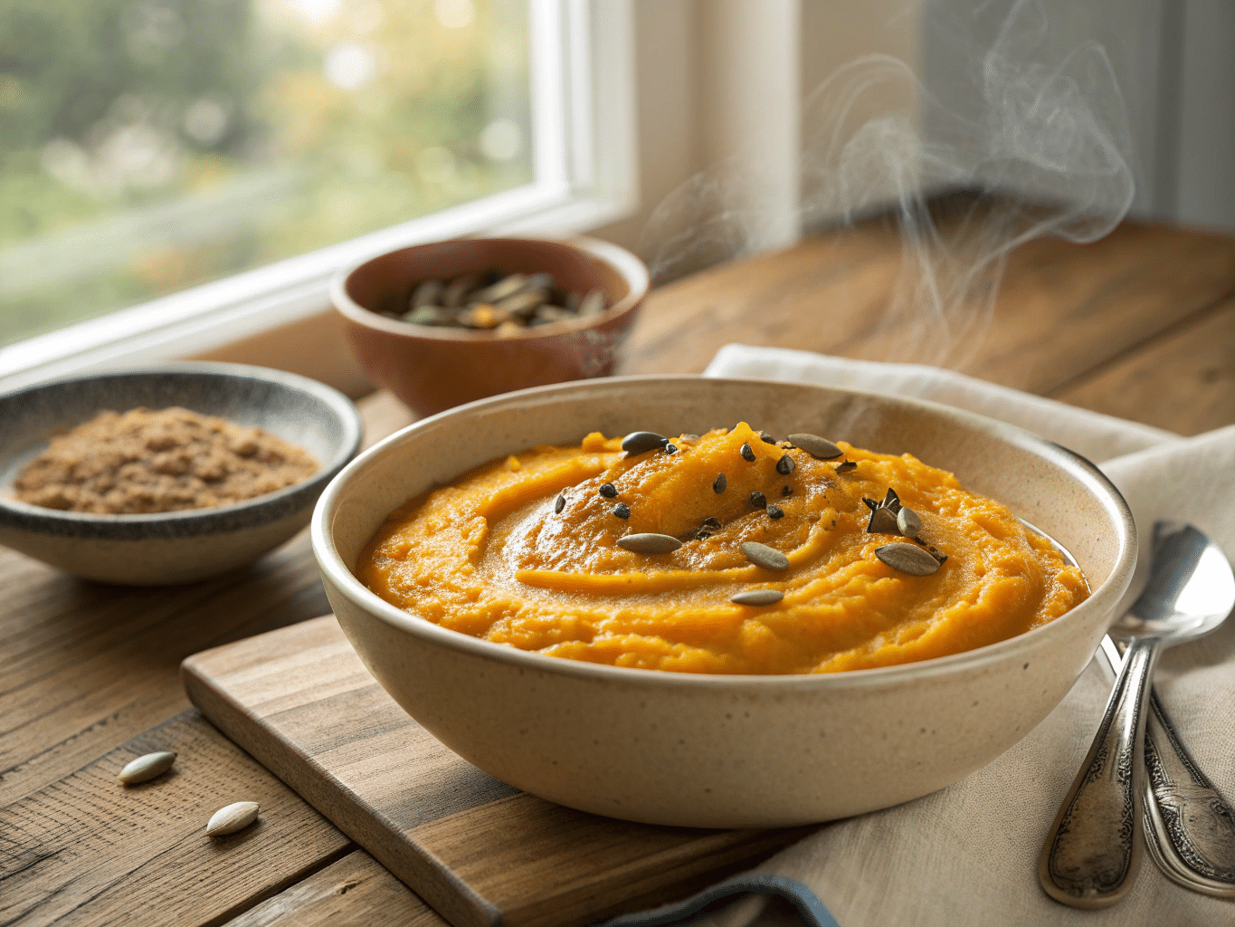 Light Roasted Pumpkin Puree Bowl (Easy & Creamy)