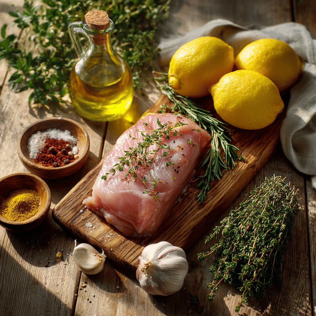 Skinny Lemon Garlic Turkey | Easy Herb Roasted Turkey