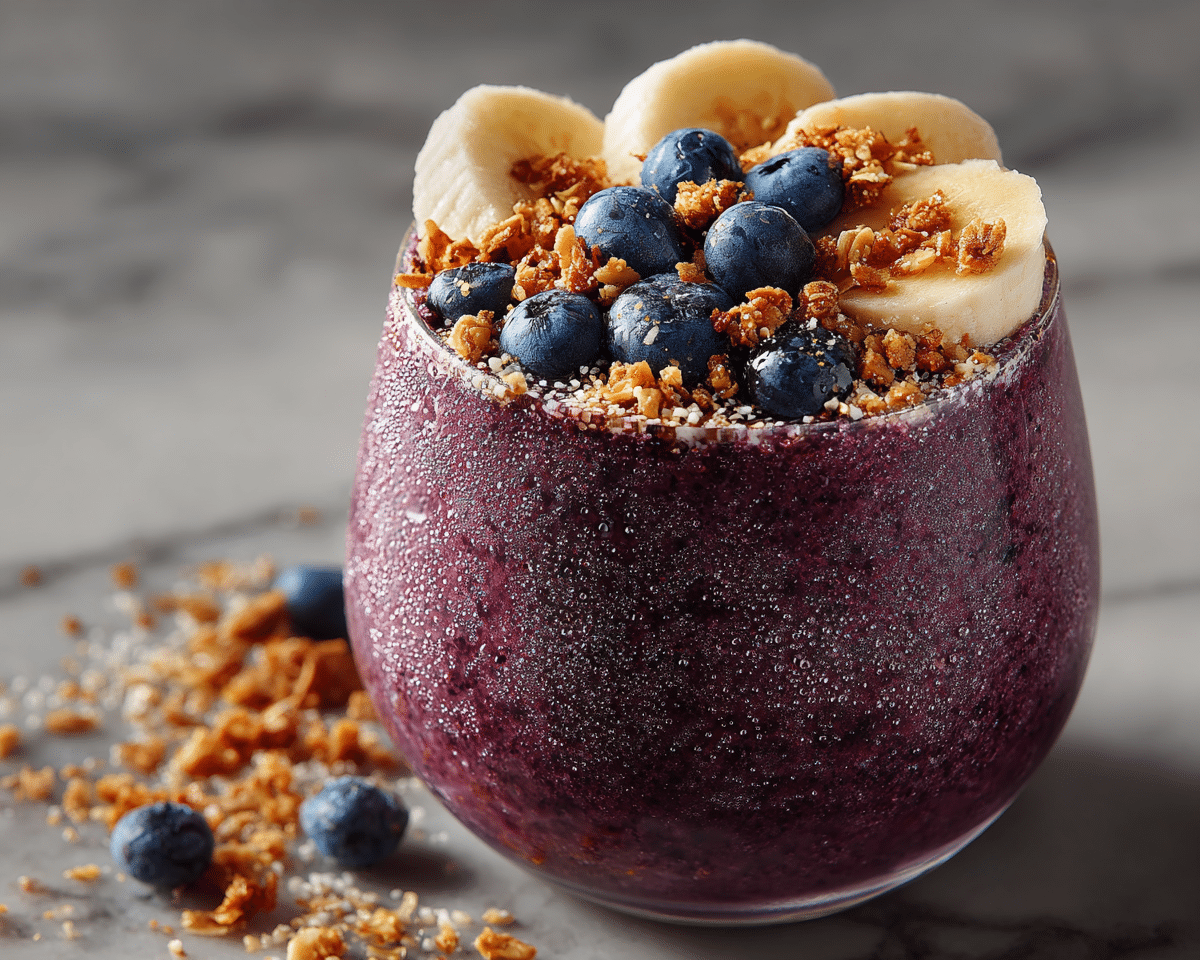 Acai Berry Protein Smoothie (Healthy & High Protein)