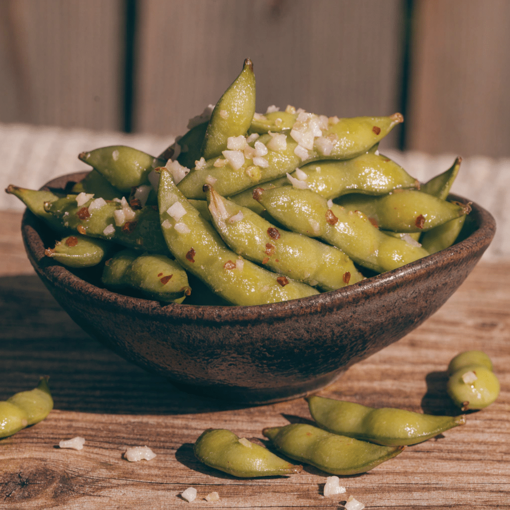 Savory Roasted Garlic Edamame Recipe