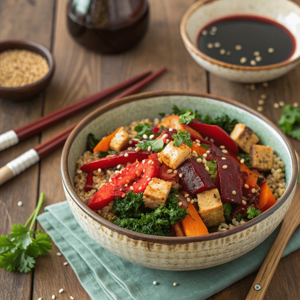 Ginger Beet Quinoa Stir Fry Recipe | Healthy & Easy