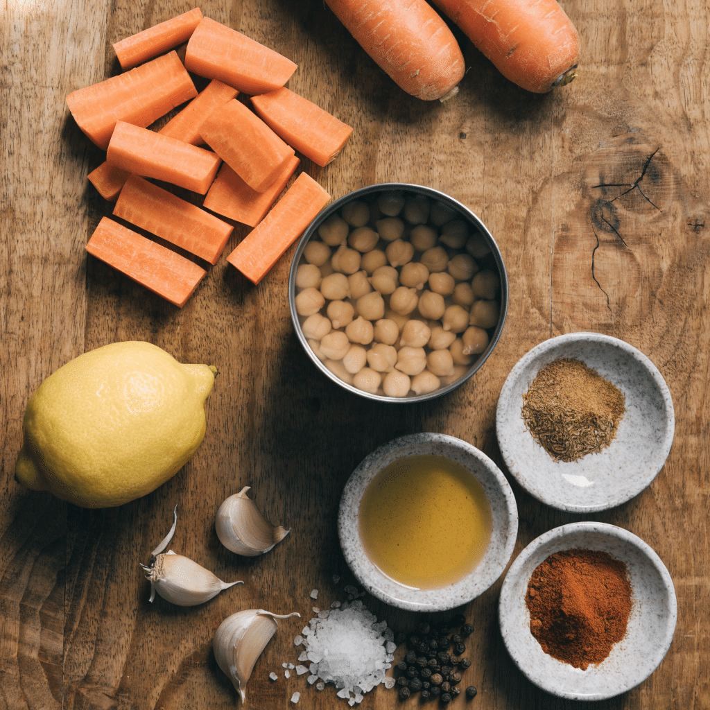 Roasted Carrot Hummus Dip Recipe