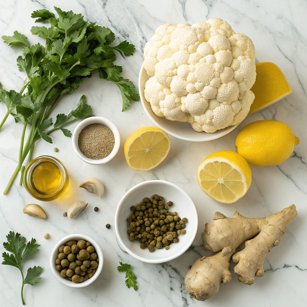 Lemon Ginger Roasted Cauliflower Recipe