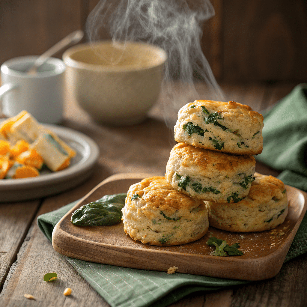 Gluten-Free Spinach Cheddar Biscuits (Easy & Savory)
